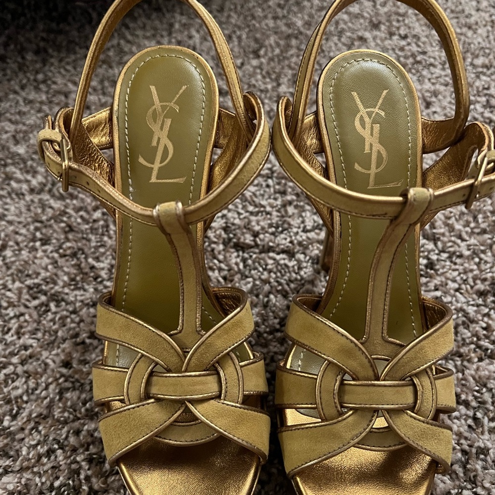 Golden Ysl Heels - Gem